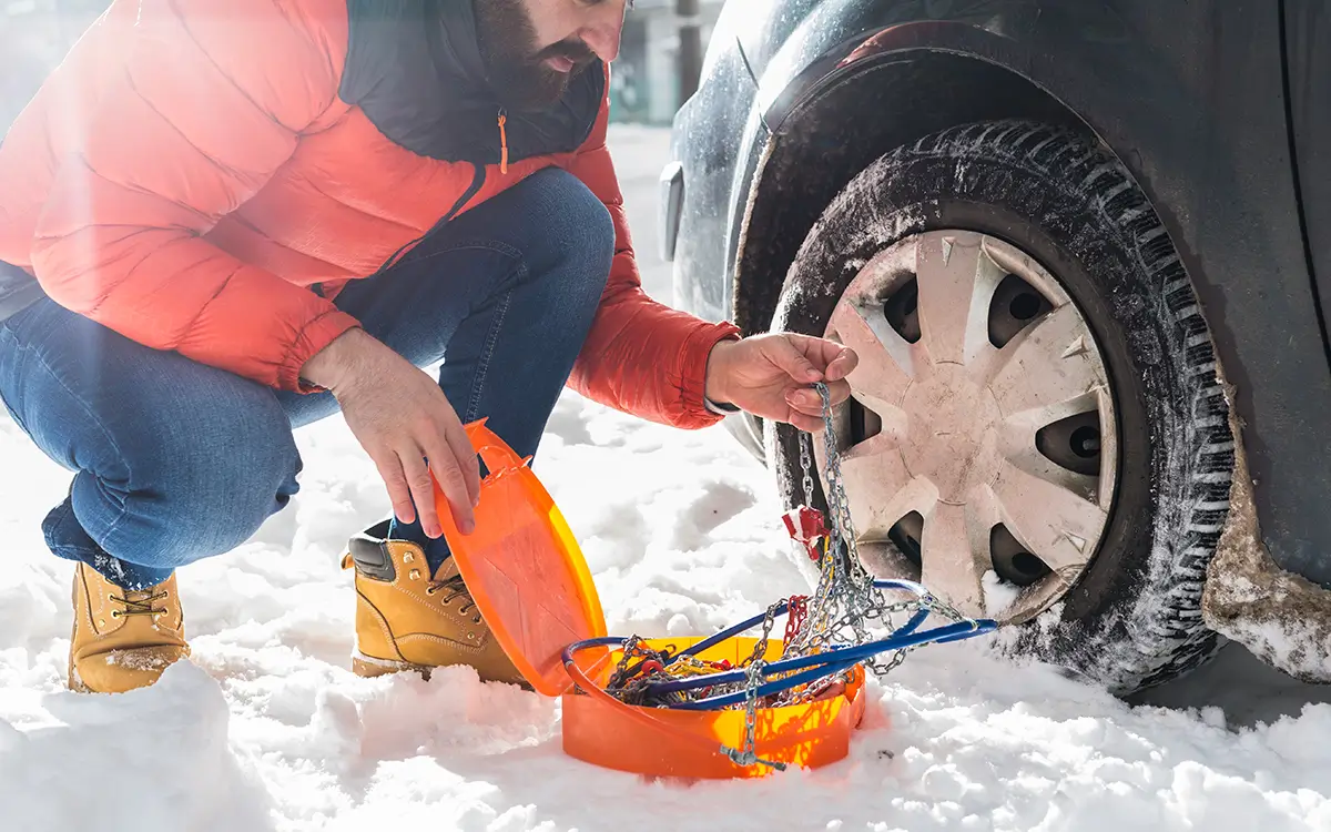 Learn How to Put on Snow Chains and Drive in the Winter Weather | KC ...